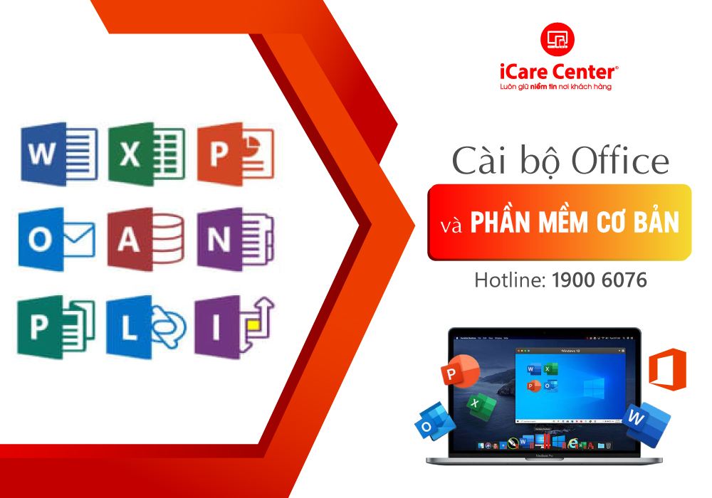 Dịch vụ Cài Bộ Office Bản Quyền và phần mềm cơ bản khác